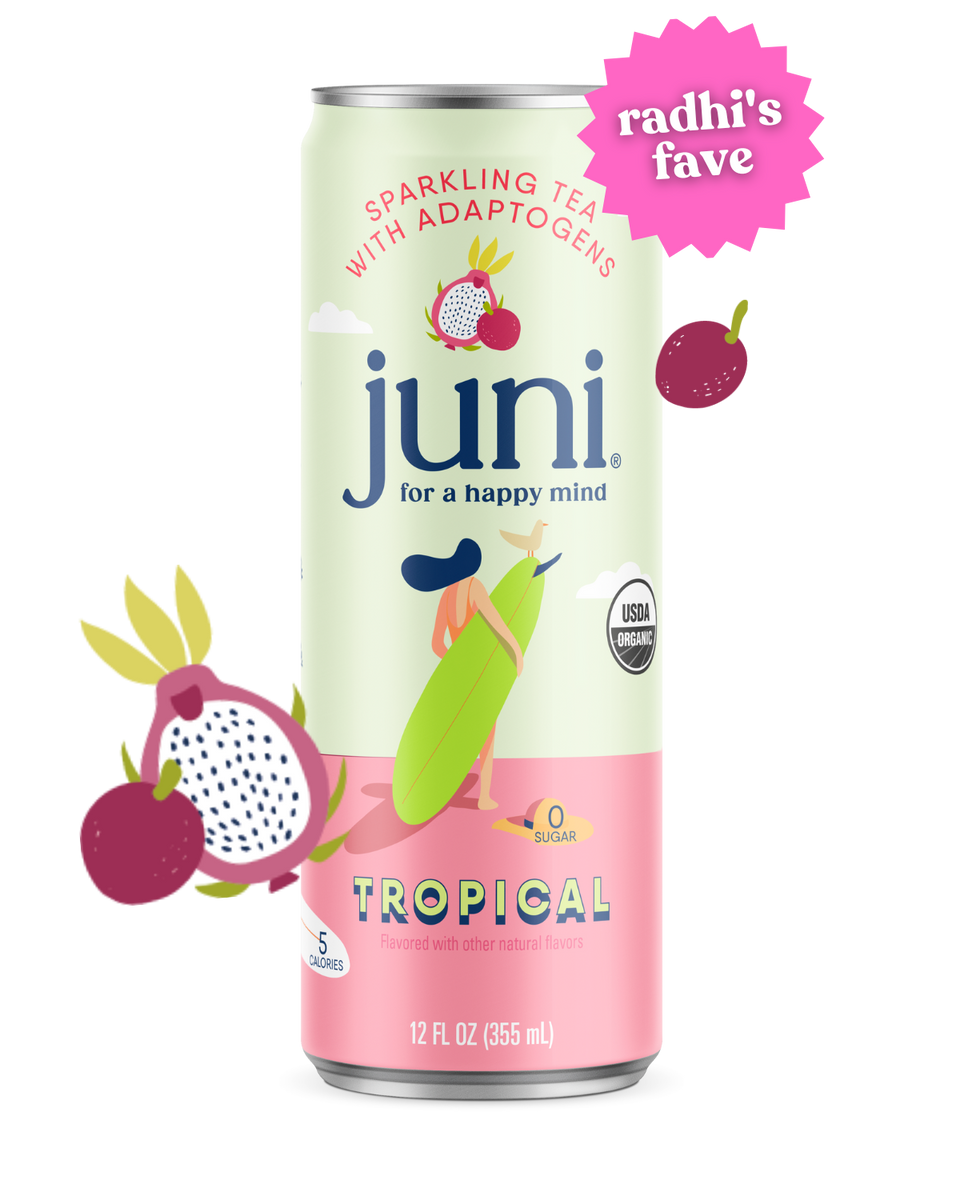 Juni Sparkling Adaptogenic Tea - Tropical – Drink Juni