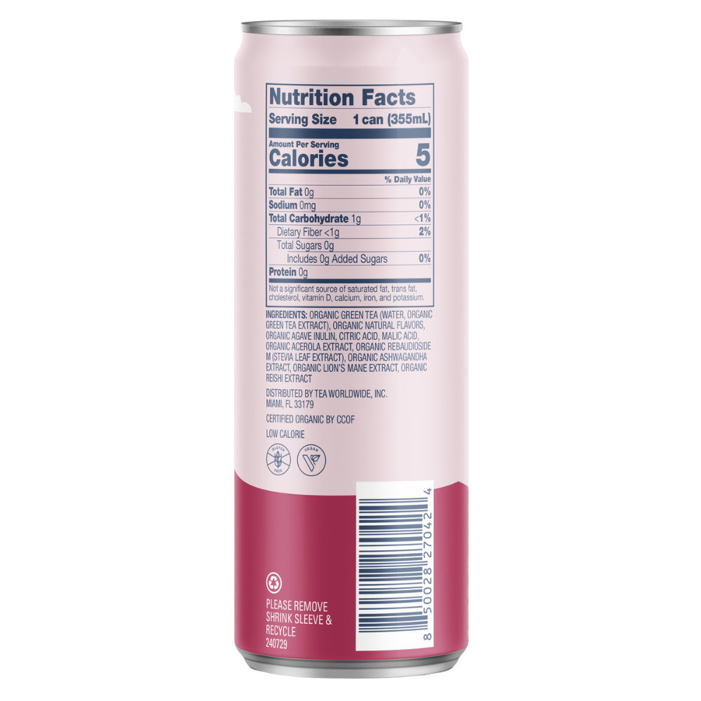 Juni Sparkling Adaptogenic Tea - Raspberry – Drink Juni