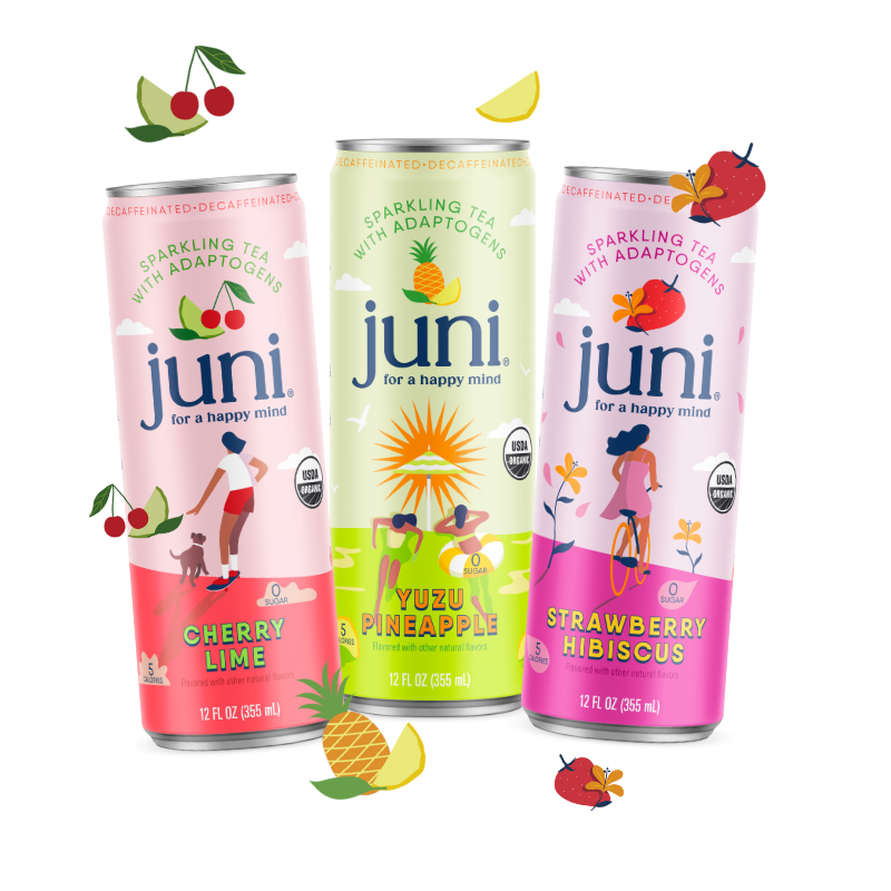 Juni Sparkling Tea with Adaptogens | Lemon Flavor | 12-Pack – Drink Juni