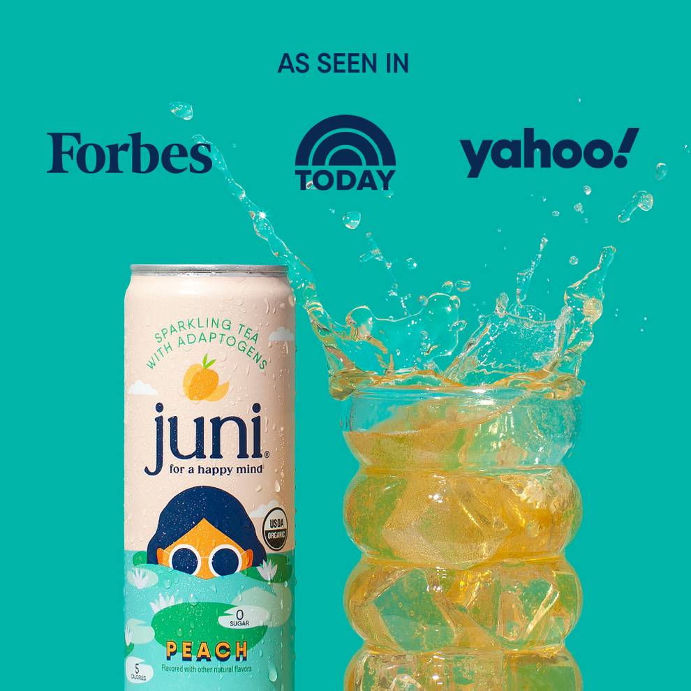 Juni Sparkling Adaptogenic Tea - Peach – Drink Juni