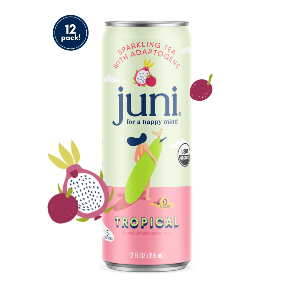 Juni Sparkling Adaptogen Drinks | Ashwagandha, Lion's Mane, Green Tea ...